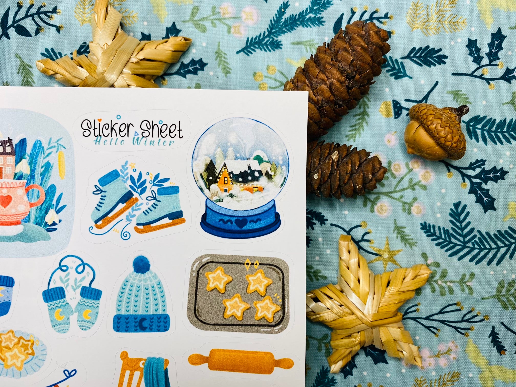 Hello Winter Sticker Sheet – SplitMoon Studios