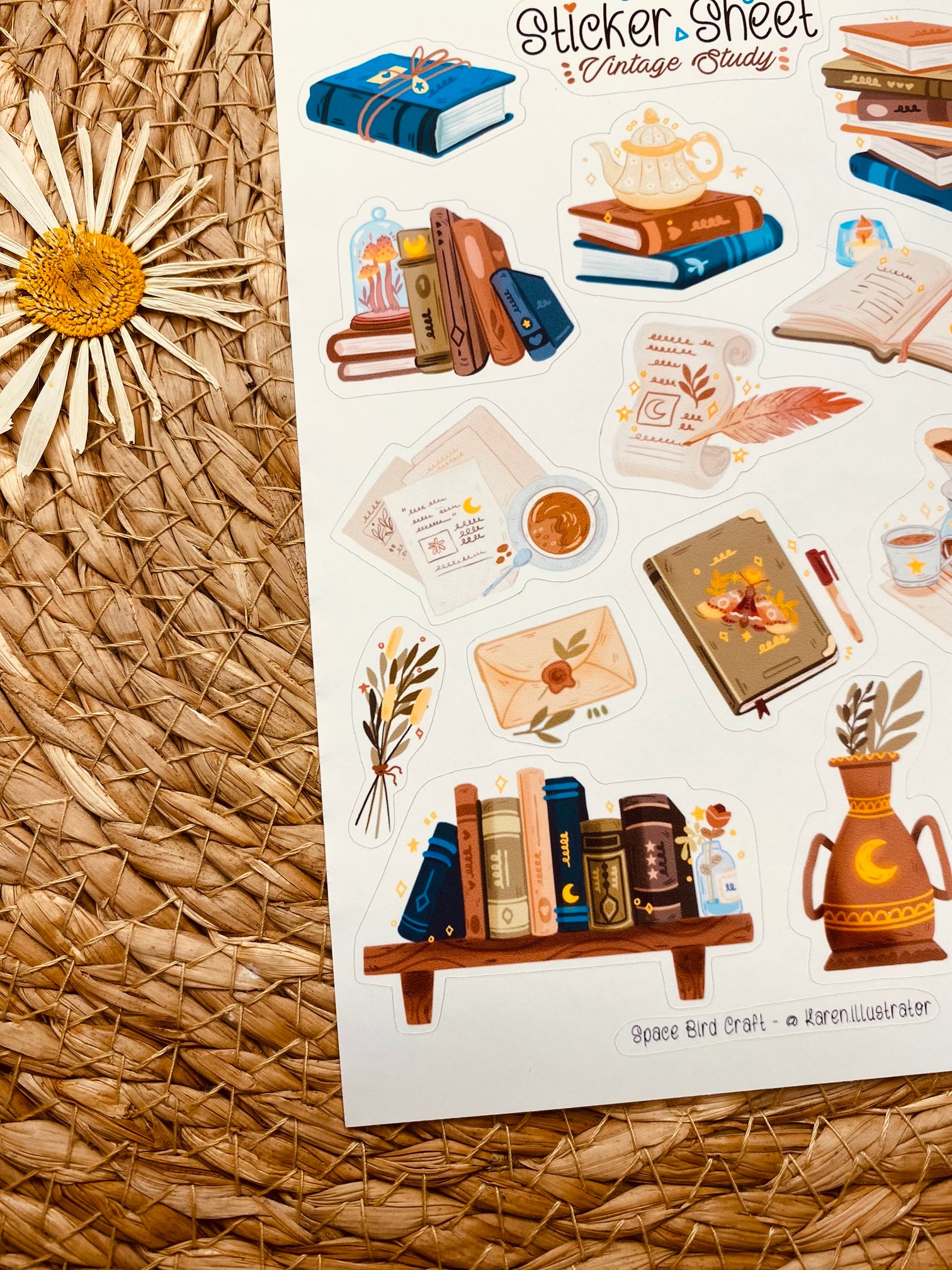 Vintage Study Sticker Sheet – SplitMoon Studios